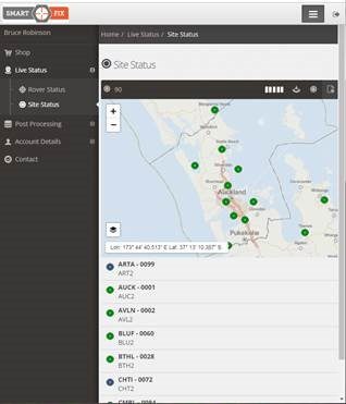 Checking the Status of a SmartFix Reference Station - Global Survey